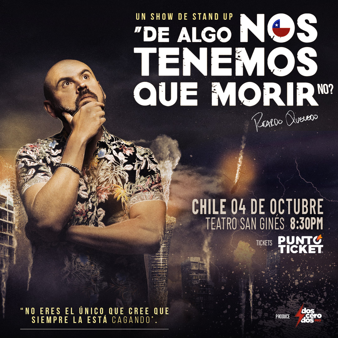 Ricardo Quevedo vuelve a Chile para presentar su nuevo show de stand up ...